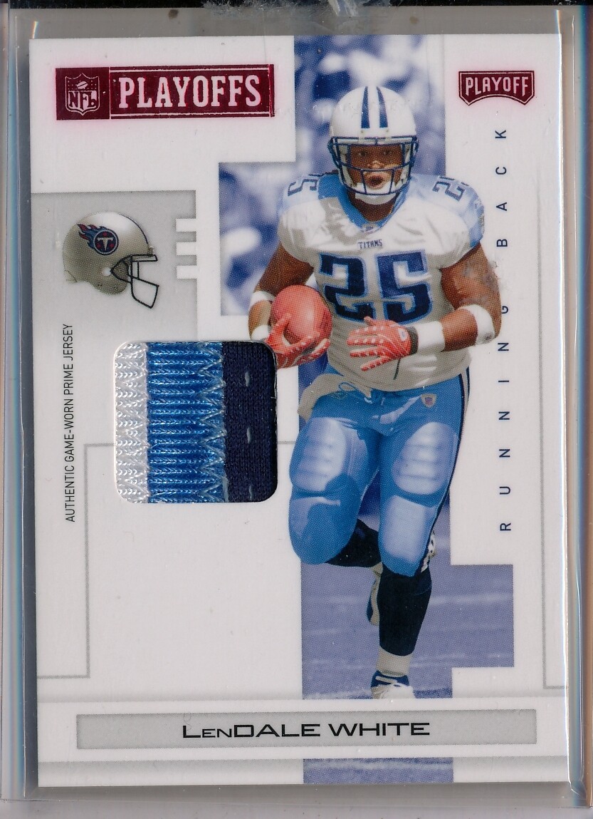 LENDALE WHITE - 2007 PLAYOFFS Game Used 3 Color Patch /20 - Titans SP ...
