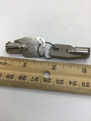 Vending Machine Keys 2 Chicago Lock Key PR502 COKE Machine VENDO 81 39 ...