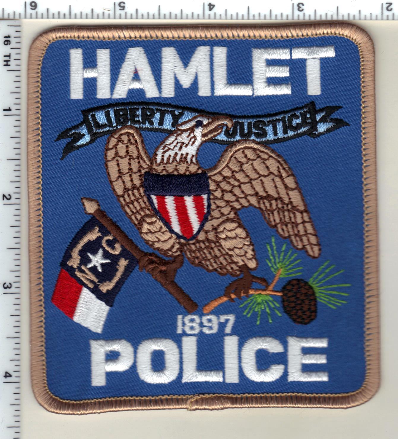 Hamlet Police (North Carolina) Shoulder Patch - from 1990 | eBay