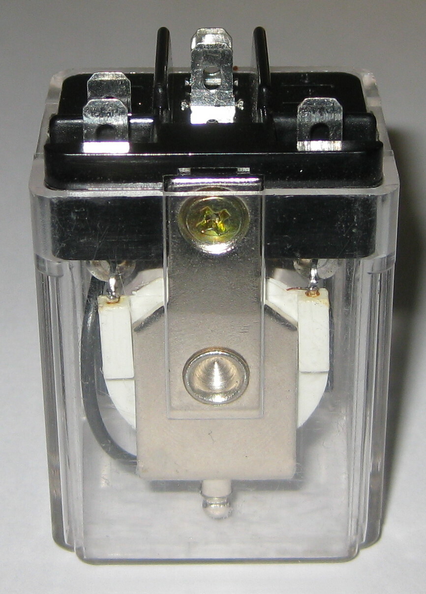 120 VAC - 10 A SPDT See Through NTE Relay - 120V AC Coil - 28VDC 10A 5 ...