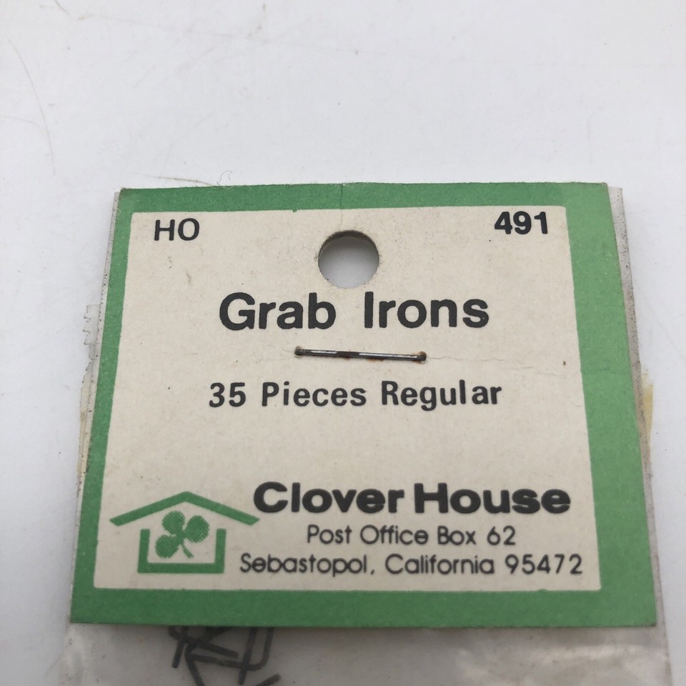 Clover House HO Grab Irons #491 35 Pieces Regular Vintage NOS Sealed ...