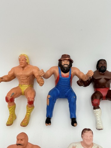 VTG WWF Wrestling Figures Lot Thumb Wrestlers Finger Puppet Titan ...