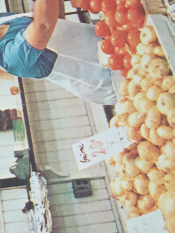 Vintage postcard Amish girl at farmers market stand Lancaster ...
