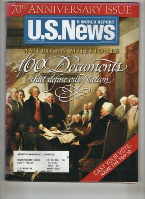 U.S. News Mag 100 Documents That Define Our Nation September 22 2003 ...