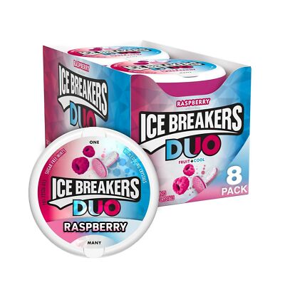 ICE BREAKERS Duo Sugar Free Powerful Mints Raspberry Freshen Breath 1.3 ...