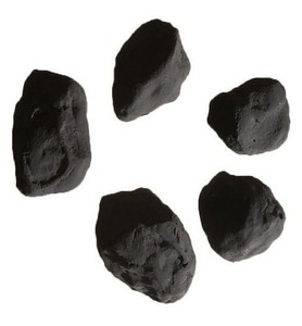 10 FAKE UK Made Gas Fire Replacement Coals Ceramic Large /Oval// Coal ...