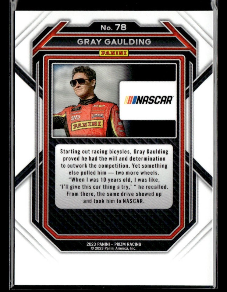 2023 Panini Prizm #78 Gray Gaulding Card SS Green Light Racing | eBay