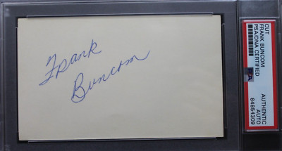 Frank Buncom (d.1969) USC CHARGERS Signed 3x5 Index Card Certified ...
