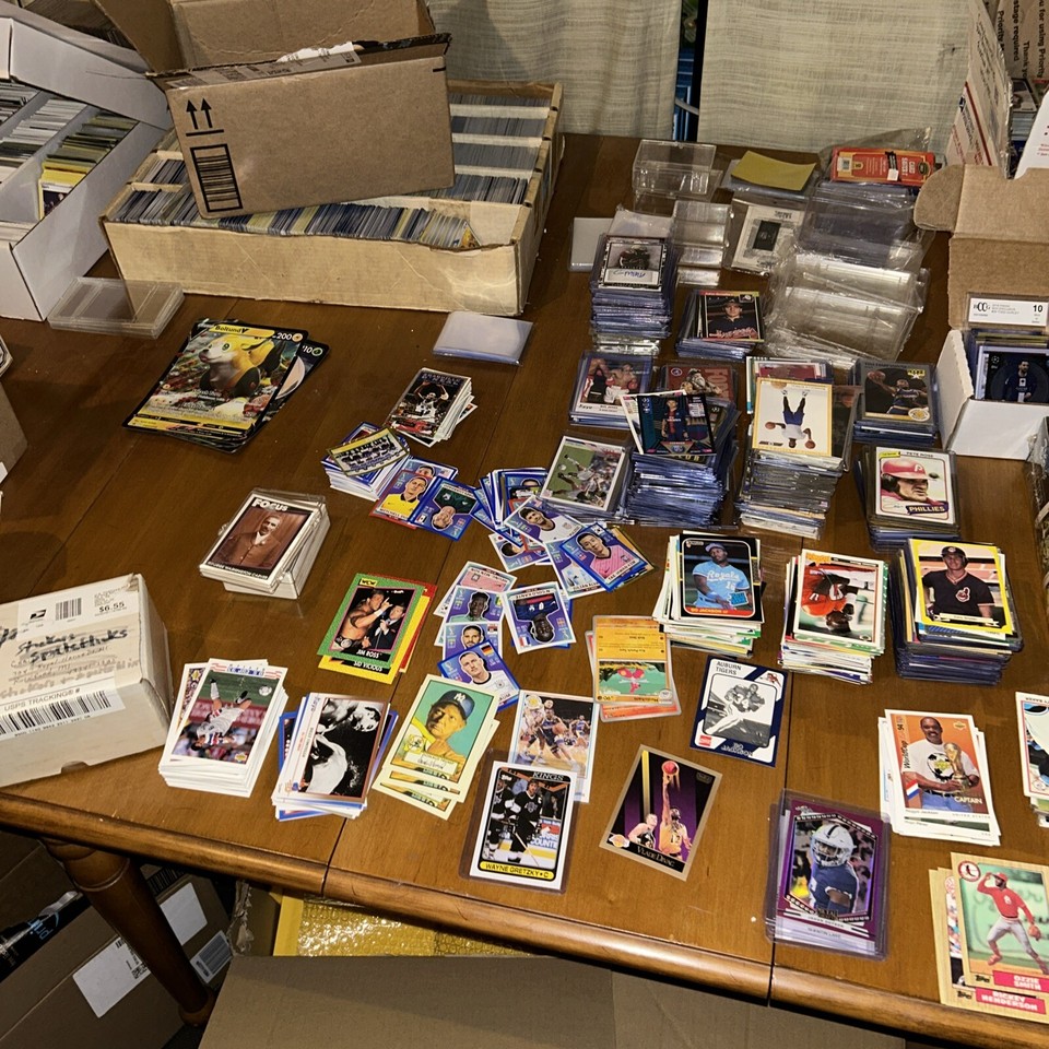 HUGE BASEBALL Card Storage Unit Bulk Vintage 200 Card Lot Rookies ...