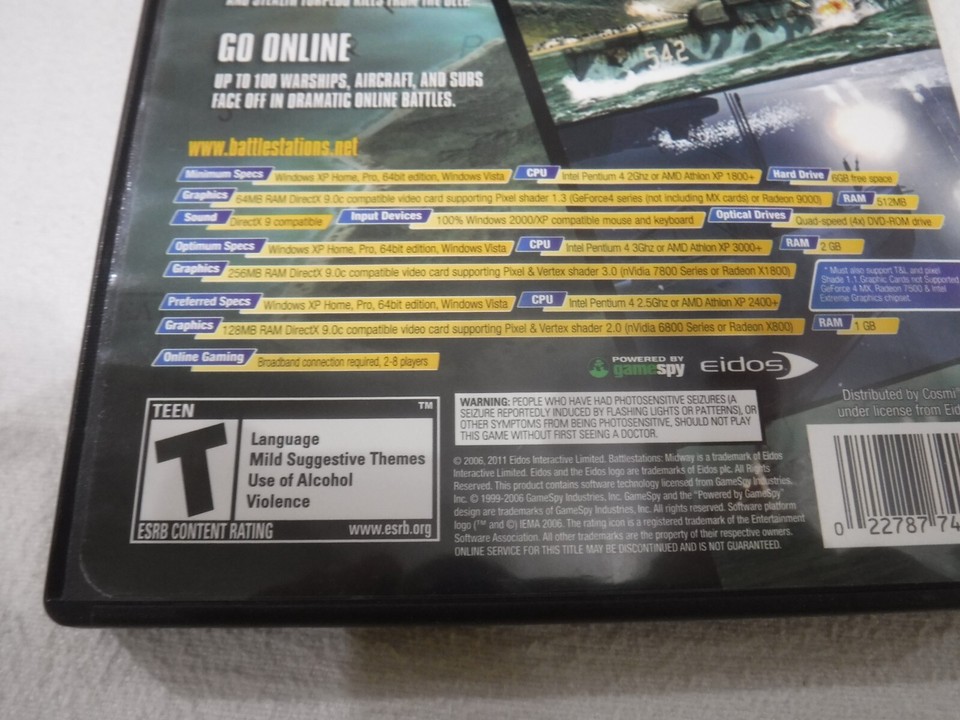 Eidos Battlestations Midway | WW2 Simulation | PC DVD-ROM | NTSC-U/C ...