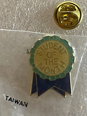 Student of The Month Award School Student Pin Pinback #6 | eBay