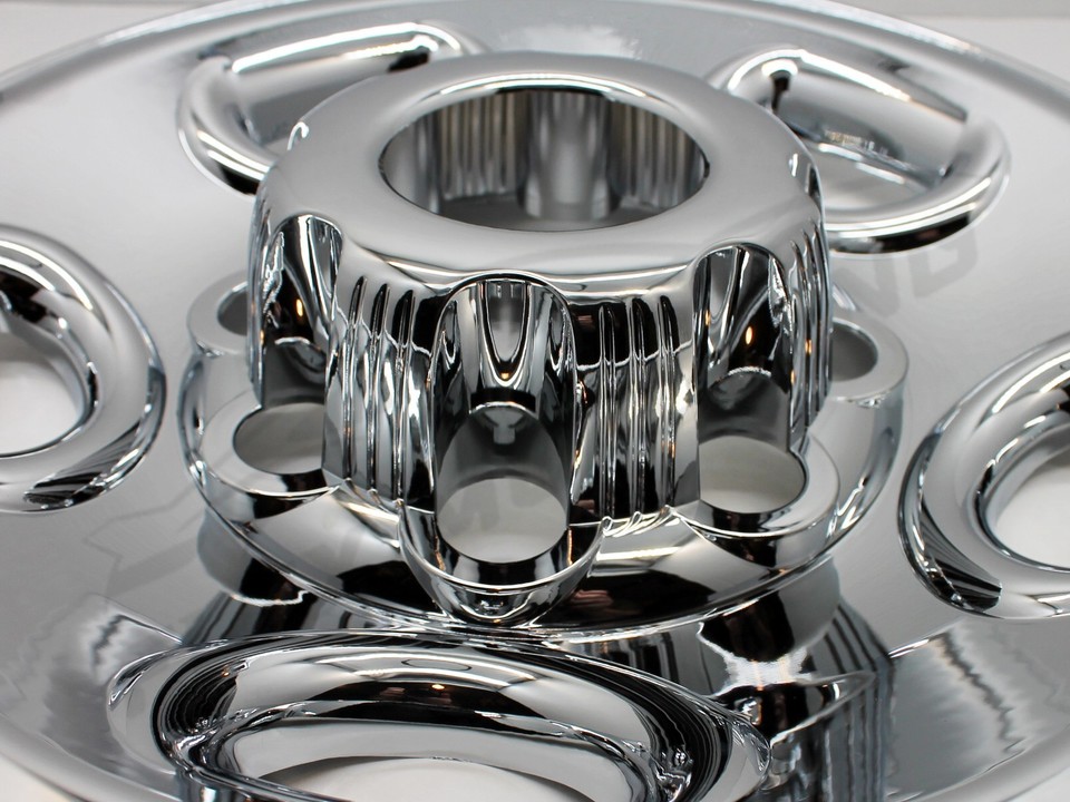 Chrome Skin Cover Overlay SET FOR 1999-2010 Silverado 2500 HD 16" Steel ...