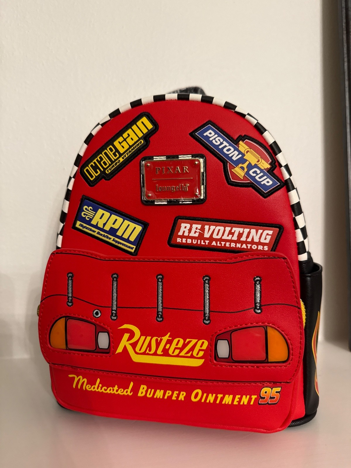 Loungefly Pixar Cars Lightning McQueen Rust-eze Light-up Mini Backpack ...