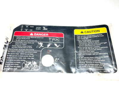 EXMARK METRO CONSOLE DECAL STICKER CAUTION DANGER 103-0168 1-323699 | eBay