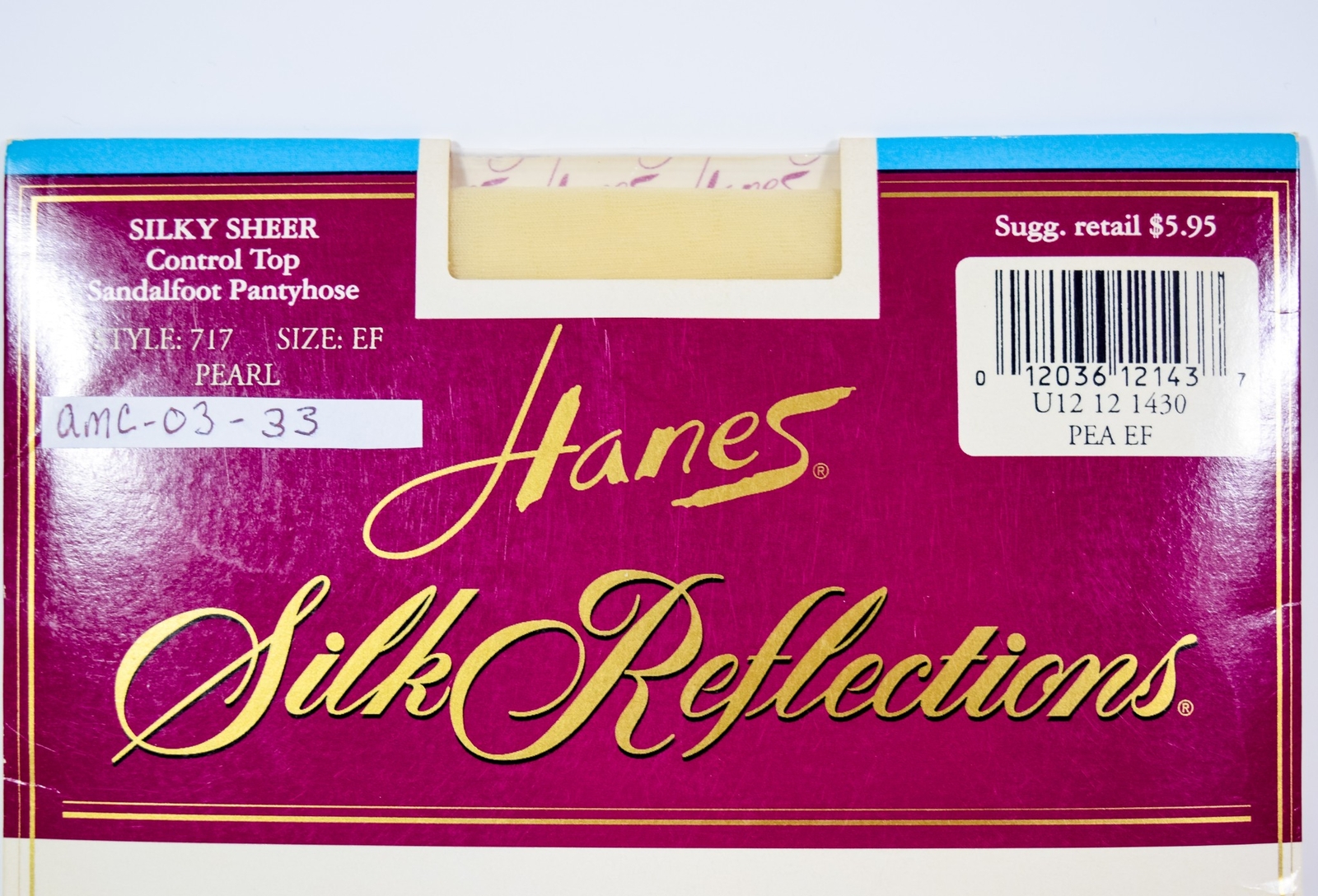 1 Pair Hanes Silk Reflections SIlky Sheer Control Top Pantyhose PEARL ...