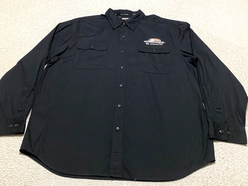 Harley-Davidson Mens 2XL Shirt Black Hidden Snap Button-Down L/S ...