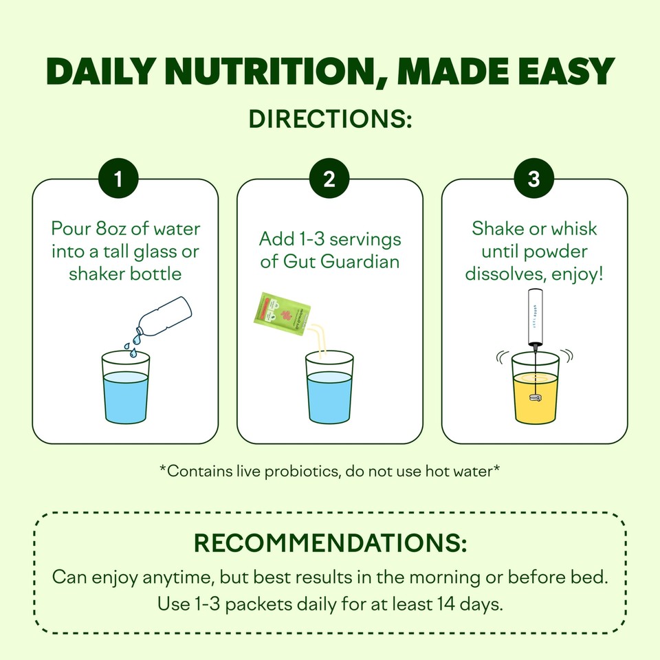 Feel Goods Gut Guardian Prebiotic & Probiotic Powder Sugar Free Organic ...