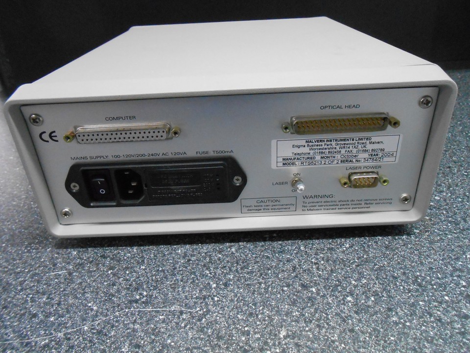 MALVERN INSTRUMENTS RTS5213 SPRAYTEC LASER CONTROLLER/POWER SUPPLY | eBay
