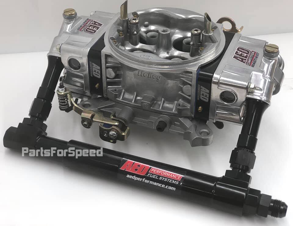 AED 6255BK Adjustable Billet Fuel Log for Holley 4150 4160 4500 ...