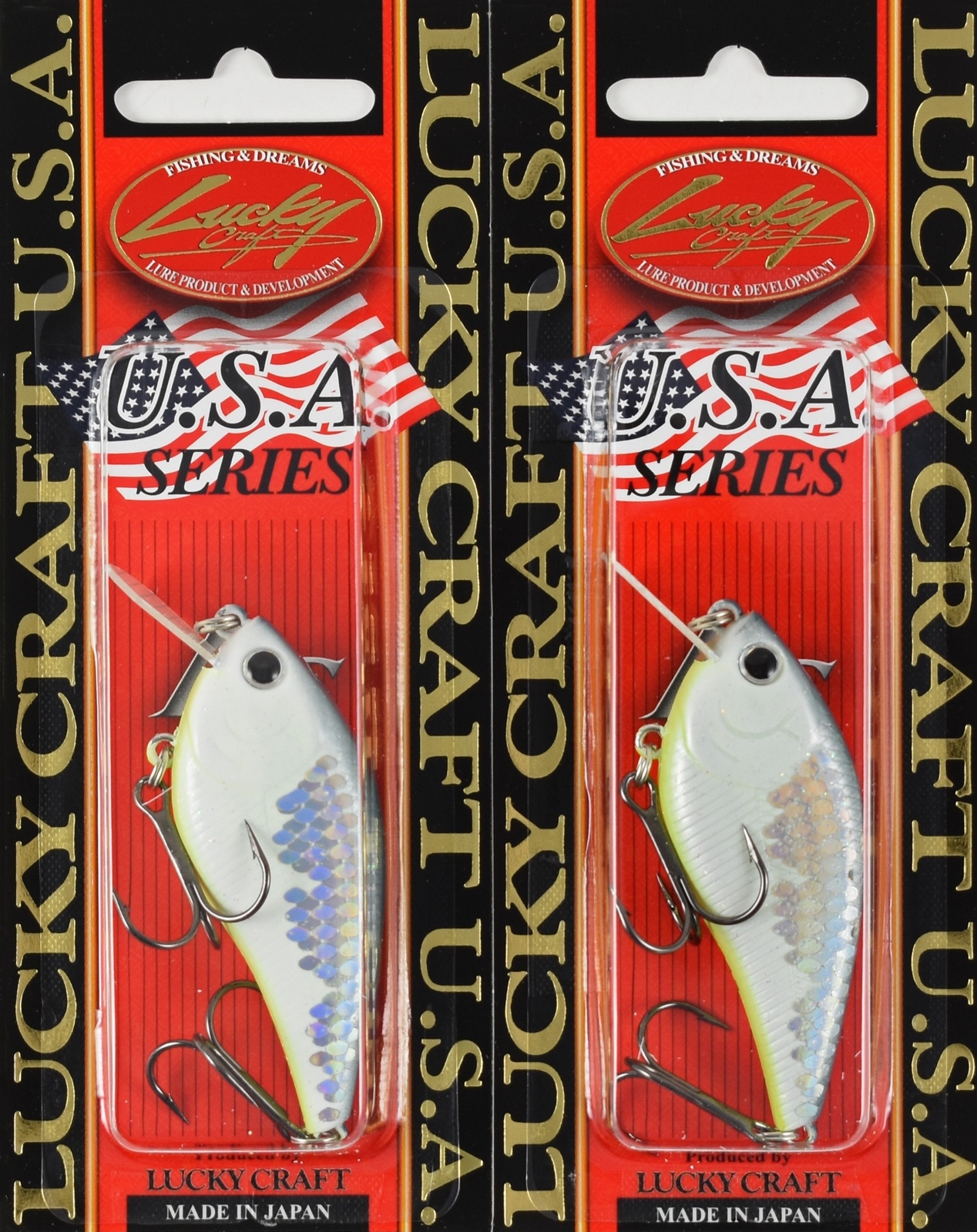 (LOT OF 2) LUCKY CRAFT KJ FLAT 1.5 3/8OZ KJFL1-5-151 MS GUN METAL SHAD ...