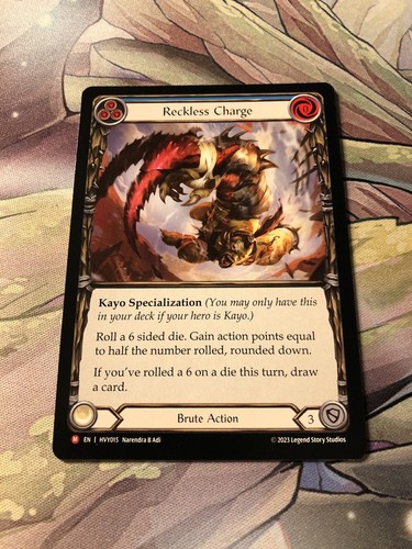 Reckless Charge HVY015 M NON Foil Heavy Hitters Flesh And Blood FAB ...