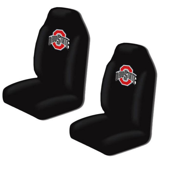 NCAA Ohio State Buckeyes Car Truck 2 Front Seat Covers Set | Black ...