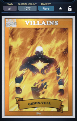 MARVEL COLLECT 2023 GENIS-VELL CHROME RETRO ‘23 HEROES RARE [DIGITAL ...
