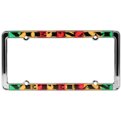 Vietnam Veteran Thin Rim Glossy Print Chrome License Plate Frame | eBay