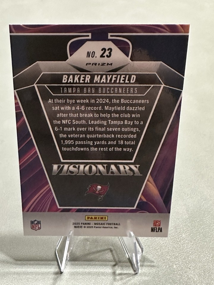 2025 Panini Mosaic Ornaments Baker Mayfield Visionary Case Hit SSP #23 ...