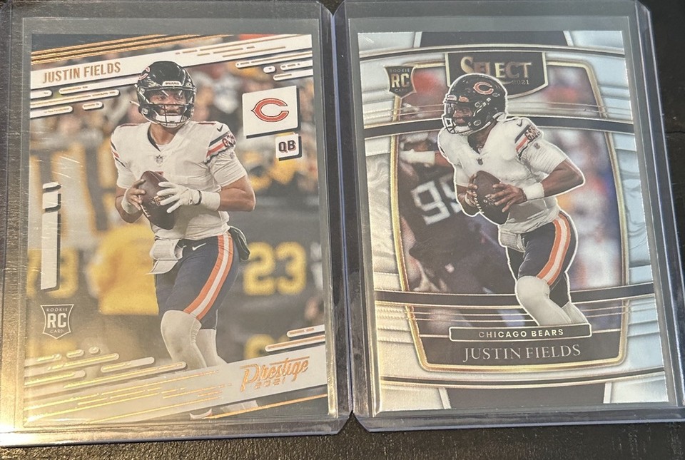 Justin Fields Rookie Cards-2 cards- Select Panini (50) and Prestige ...