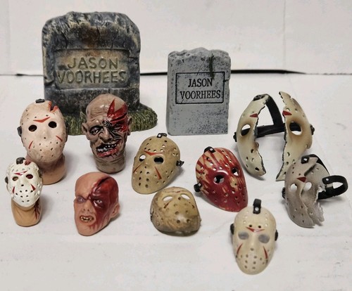 NECA Friday the 13th Jason Voorhees Figure HEAD and MASK Accessory Lot ...