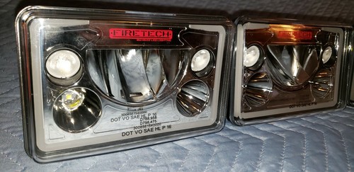 New Set(4) Of FireTech 4x6 Led Headlights Engineered For Fire Apparatus ...