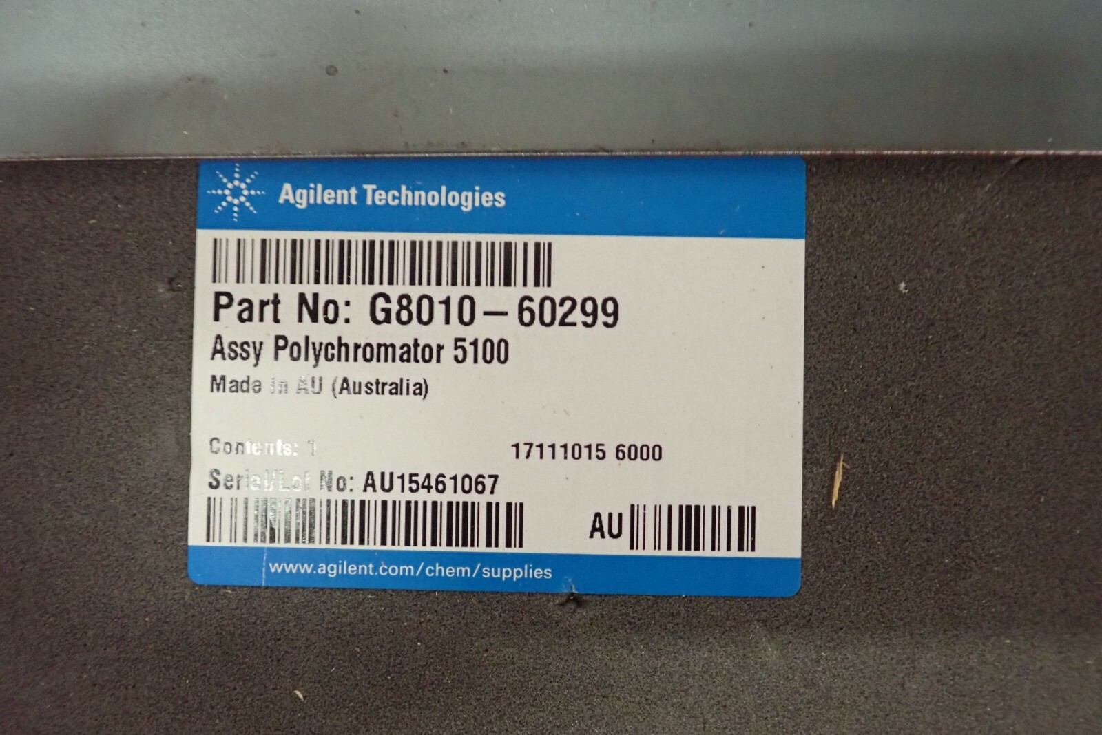 Assy Polychromator 5100 G8010-60299 for Agilent ICP-OES Spectrometer ...