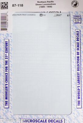 Microscale Decal #87-118 Northern Pacific Steam Locomotives (1889-1958 ...