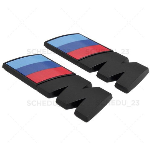 2x BMW Matte Black M Series Fender Nameplate Emblem Badge ABS Mini ...