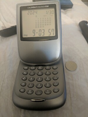 Portable Expandable/Folding Calendar Time Calculator with Flip Up ...