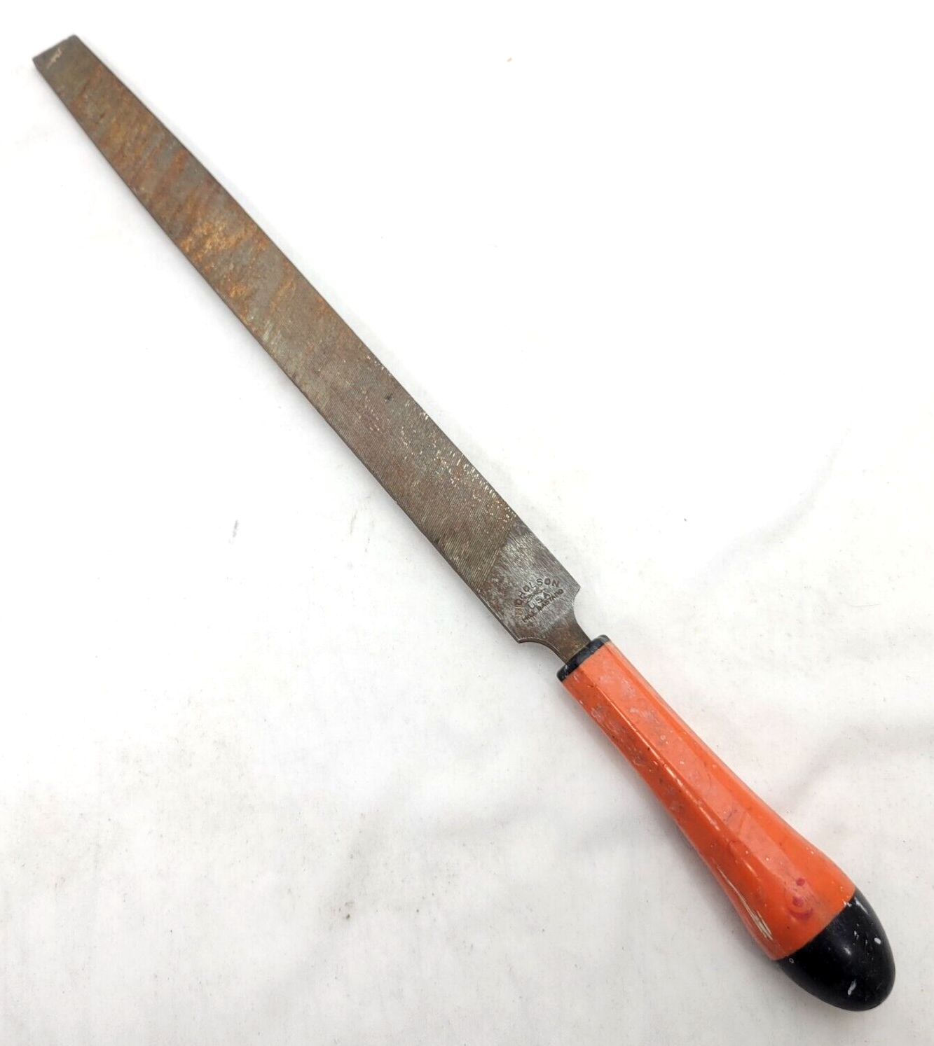 Vintage Nicholson File 10" BASTARD MILL Black Diamond W/ Handle | eBay