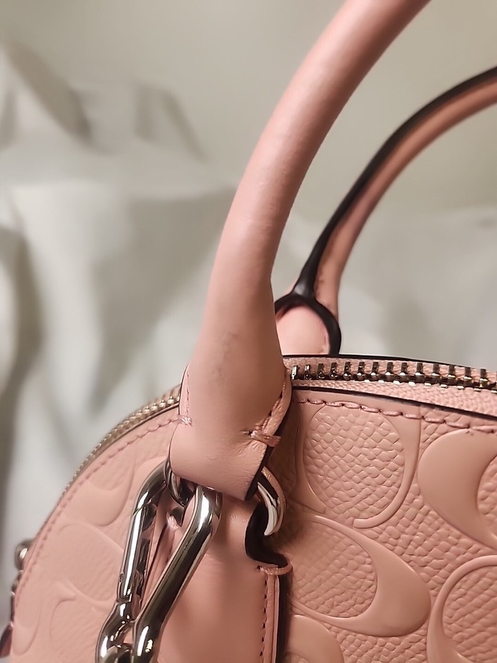 Coach Mini Cora Signature Debossed Domed Satchel | eBay