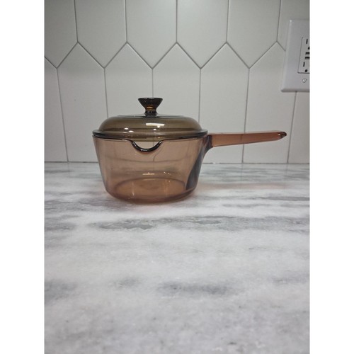 Vision Corning 1L Saucepan, Amber Glass Saucepan, Pour Spout, V-1-C ...