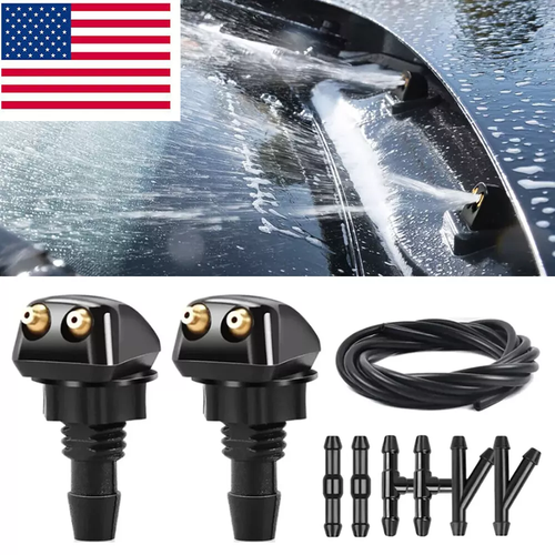 2PCS Universal Car Windscreen Front Window Washer Wiper Sprayer Nozzle ...