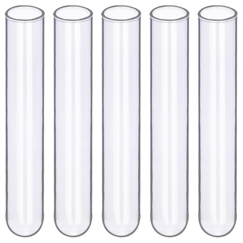 Glass Test Tubes Pack of 100 Sturdy Round Bottom 12 O.D. x 75 mm Length ...