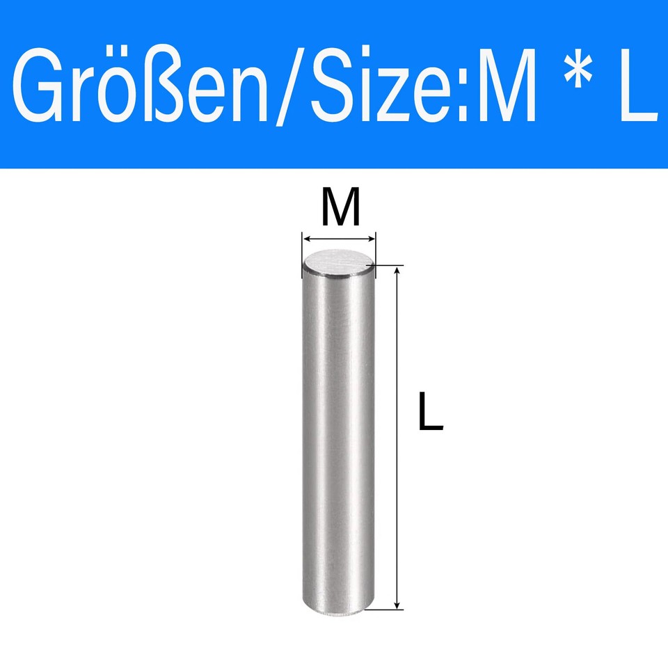 304 Stainless Steel Dowel Pins Metal Parallel Pins Dia:1mm-12mm Length ...