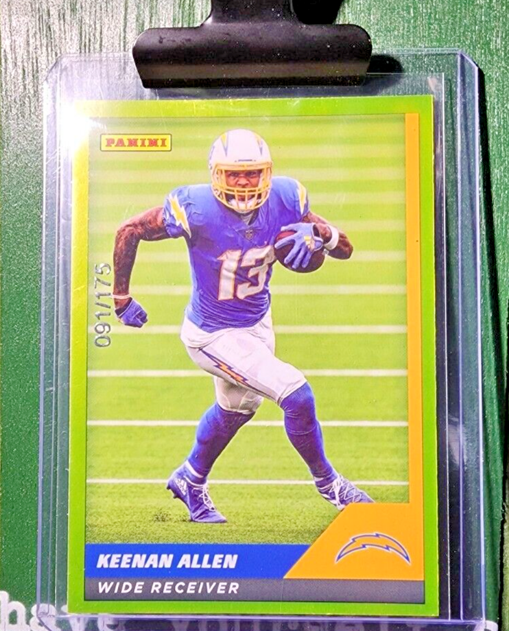 2021 Panini NFL Sticker Card Collection KEENAN ALLEN - NEON GREEN /175 ...