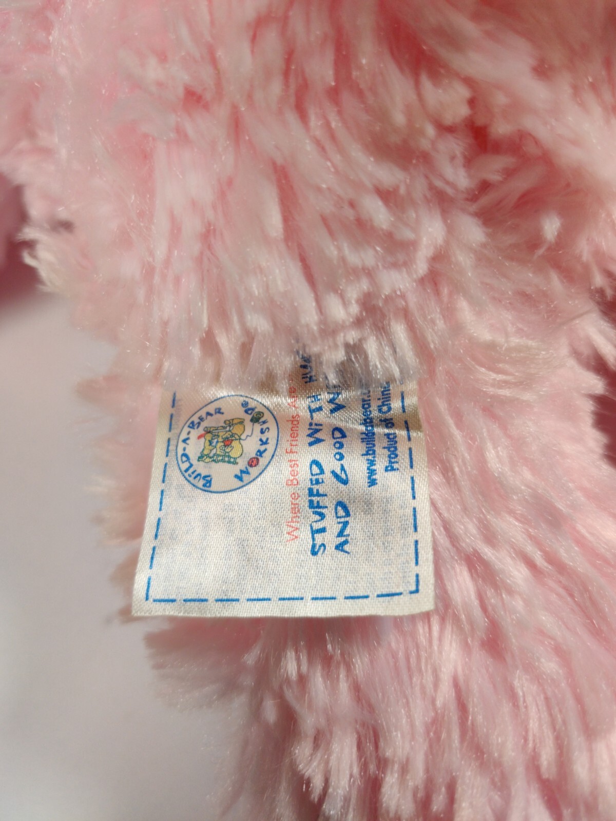 Build A Bear Pawsome Pink Bunny 21" Plush Rainbow Ears Rabbit Stuffed ...