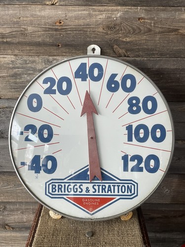 Vintage Thermometer Briggs & Stratton Round Advertising Sign ...