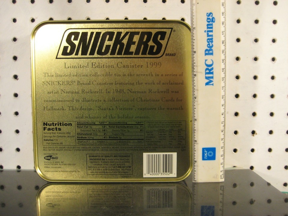 Snickers 1999 Norman Rockwell Art Santa Christmas Mars Promo Chocolate ...