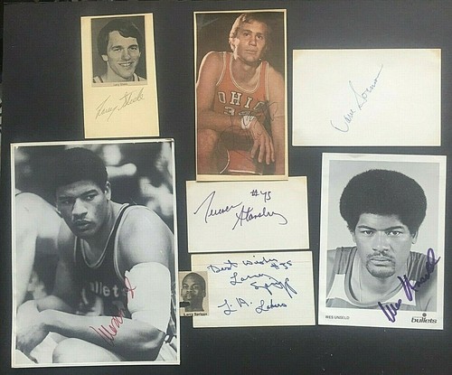 1970's Basketball Greats Signed Lot of 9 Dave Sorenson Wes Unseld Larry ...
