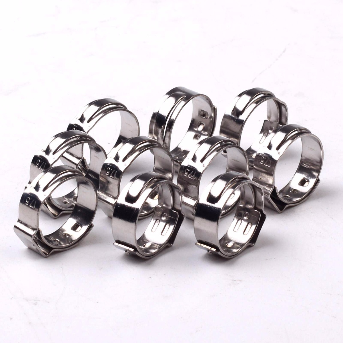 100X 1/2‘’ PEX Clamp Cinch Rings Crimp Pinch Fittings 304 Stainless ...