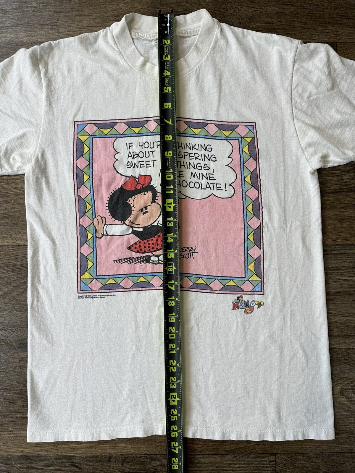 NANCY BY JERRY SCOTT COMIC STRIP WHITE GRAPHIC T-SHIR… - Gem
