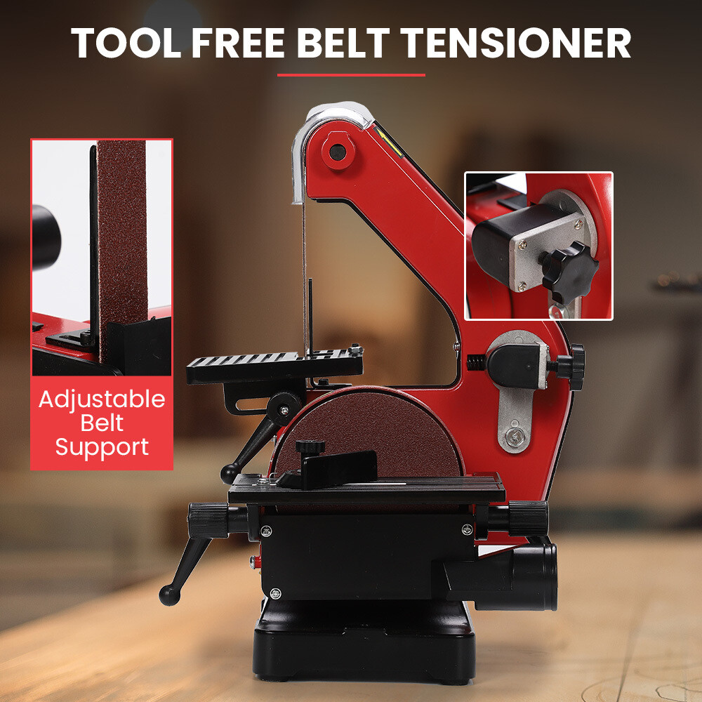 BAUMR-AG Bench Vertical Belt and Disc Sander Combo 25mm Linisher 125mm ...